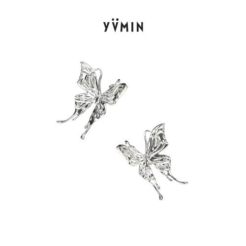 (免運)YVMIN尤目 液態蝴蝶系列 液態蝴蝶S925純銀耳釘畢業禮物|耳環|ETMall東森購物網