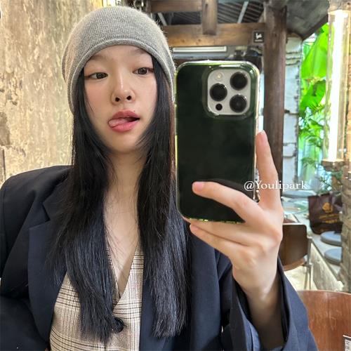 由里公園ins小眾氣質高級感巖松綠暈染15適用16pro蘋果16ProMax手機殼iPhone16全包12新款14Promax保護套13女|手機保護套/殼|ETMall東森購物網