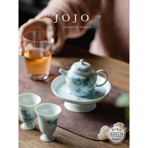 JOJO'S L. PD.teacup.手繪彩星花高腳托盤家用茶幾果盤 | 趣節|茶道/零配|ETMall東森購物網