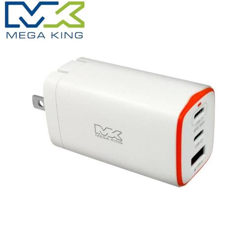 MEGA KING 65W GaN氮化鎵PD三孔旅充頭 快充頭 充電器 充電頭 G635E|手機周邊|ETMall東森購物網