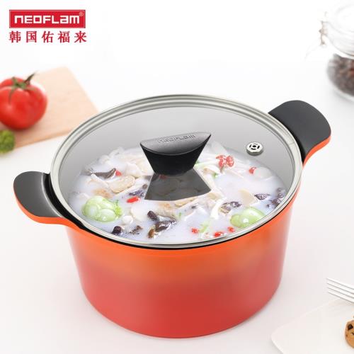 Neoflam陶瓷鍋湯鍋平底不粘鍋燉鍋家用雙耳鍋煲湯鍋燃氣電磁爐鍋|鍋具/煲/燒水壺|ETMall東森購物網