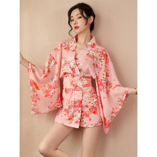 大碼170斤性感低胸深V花色超短收腰顯瘦和服洋裝足療桑拿房工作服|金秋購物節，全站最高39%回饋，消費滿額再抽999黃金|Cosplay女裝/cos女裝|ETMall東森購物網