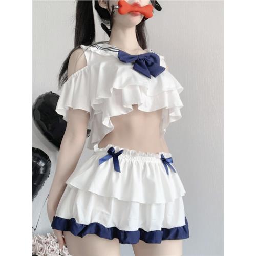 SALTCRUSH 可愛日系學生套裝二次元jk制服純欲性感水手服女仆睡裙|睡裙|ETMall東森購物網