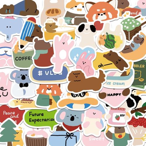 40張韓式貼紙筆記本手機殼ipad電腦行李箱卡通可愛頭盔防水貼畫|筆記本個性小貼紙|ETMall東森購物網