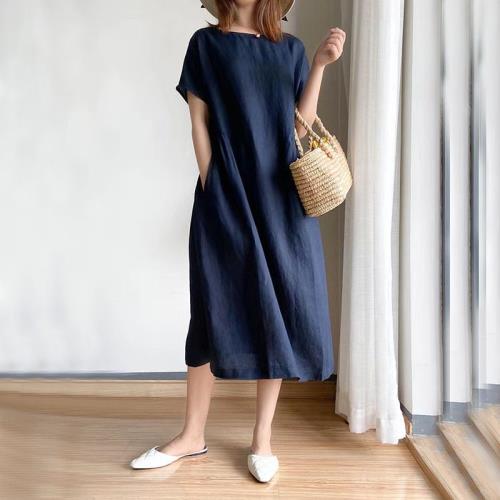 胖mm大碼連衣裙女women summer loose dress fashion dresses 4XL|洋裝|ETMall東森購物網