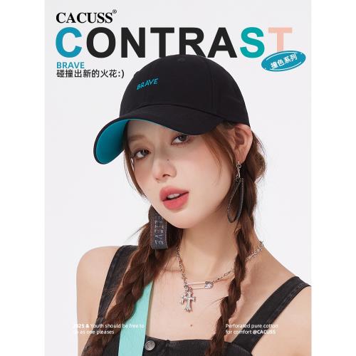 CACUSS帽子女春時尚棒球帽男戶外遮陽防曬純棉鴨舌帽顯臉小大頭圍|帽子|ETMall東森購物網