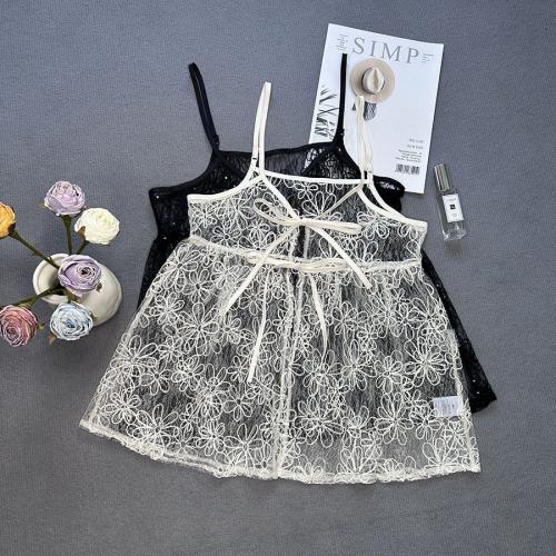 CP新款 疊穿神器 透視感閃閃的珠片刺繡蕾絲系帶蝴蝶結吊帶背心女|背心吊帶|ETMall東森購物網