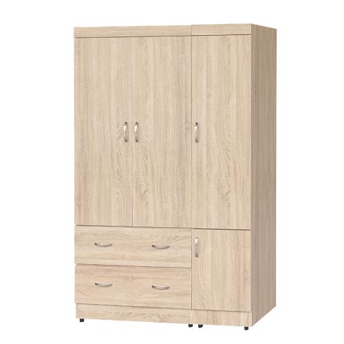 Boden-查利4尺四門二抽衣櫃|拉門衣櫃|ETMall東森購物網