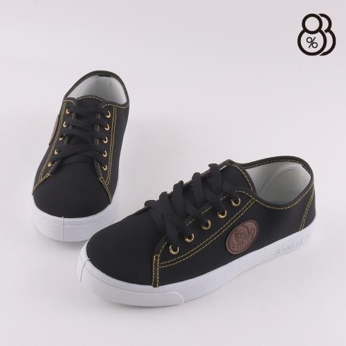 【88%(男鞋24.5-28CM) 帆布基本款 圓頭平底綁帶休閒鞋 MIT台灣製|88％|ETMall東森購物網