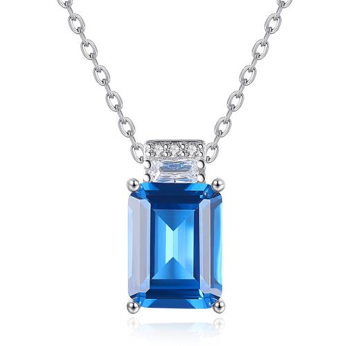 【ANGEL】ins天空藍冷淡風小眾設計項鍊(藍色)|925純銀項鍊|ETMall東森購物網