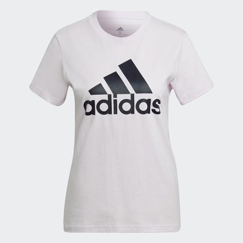 ADIDAS ESSENTIALS 女裝 短袖 厚磅 基本 純棉 休閒 粉紫【運動世界】HC9274|短袖|ETMall東森購物網
