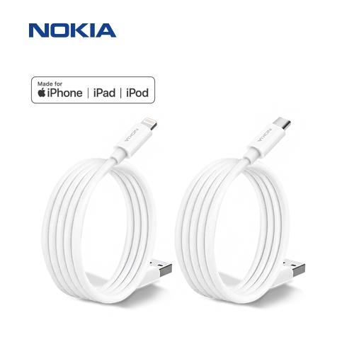 【NOKIA】Type C +Lightning 100cm手機充電線套組(E8101 Combo)|Type C線|ETMall東森購物網