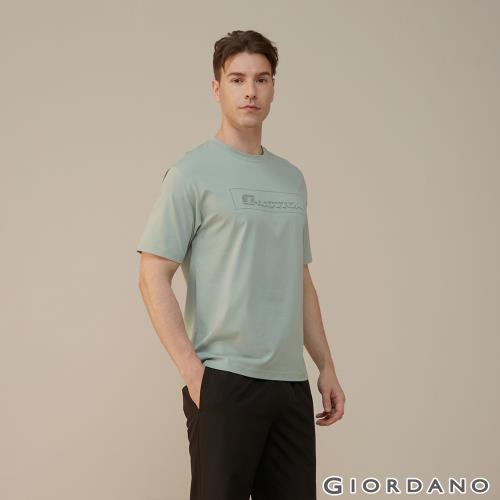 GIORDANO 男裝SORONA印花短袖T恤 (43 淡水綠)|短袖|ETMall東森購物網