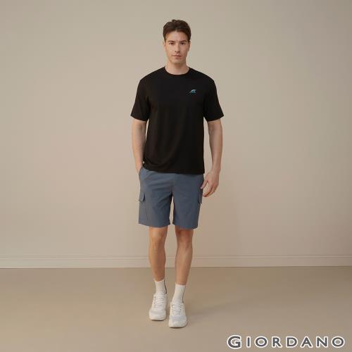 GIORDANO 男裝 G-MOTION 3M輕薄款工裝風內抽繩短褲 (63 海峽藍)|短褲|ETMall東森購物網