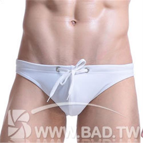 壞男情趣 型男綁繩低腰純色三角泳褲 白 [ M / L /XL ] (內褲.三角褲.四角褲.丁字褲)|三角泳褲|ETMall東森購物網