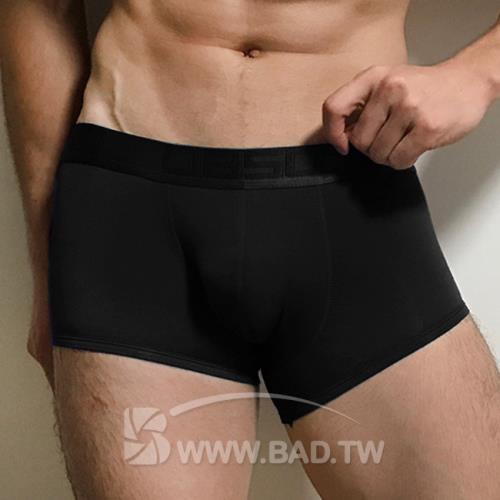 壞男情趣 歐美透氣莫代爾純色激凸性感低腰四角褲 黑 [ M / L / XL / XXL ]|合身四角褲|ETMall東森購物網