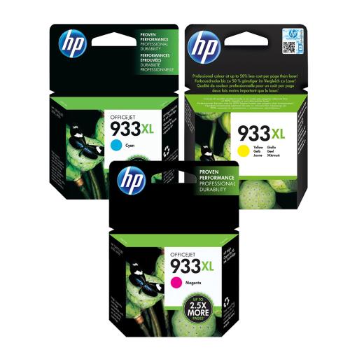 HP 933XL (CN054AA 藍色+CN055AA 洋紅色+CN056AA 黃色) 原廠高容量墨水匣 適用HP 6100/7110 ...