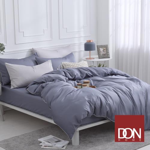DON 雙人300織長絨棉被套床包組(時光漫旅)-煙波藍|被套床包組|ETMall東森購物網