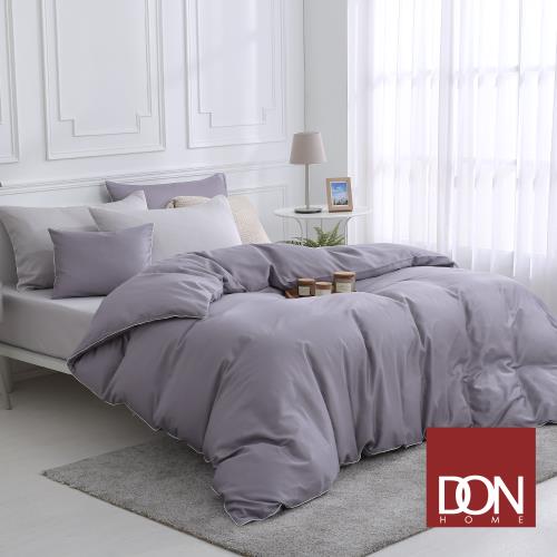 DON 加大300織長絨棉被套床包組(時光漫旅)-燕羽灰x銀杏灰|被套床包組|ETMall東森購物網