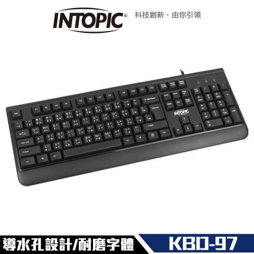 Intopic 廣鼎 KBD-97 防潑水 USB 標準鍵盤|INTOPIC|ETMall東森購物網