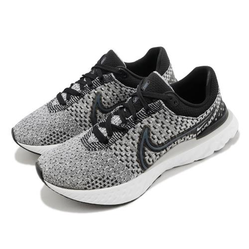 Nike 慢跑鞋 React Infinity Run FK 3 黑 灰 男鞋 針織鞋面 緩震 路跑 運動鞋 DH5392-006|慢跑鞋 ...