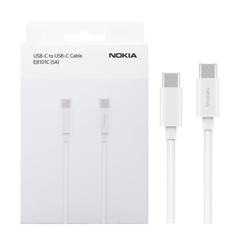 NOKIA 原廠 5A Type C to Type C 閃充傳輸線 E8101C - 白 (盒裝)|Type C線|ETMall東森購物網