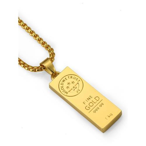 歐美日韓999金塊18K金GD同款hiphop嘻哈方塊吊墜項鏈飾品男女情侶|項墜/吊墜|ETMall東森購物網