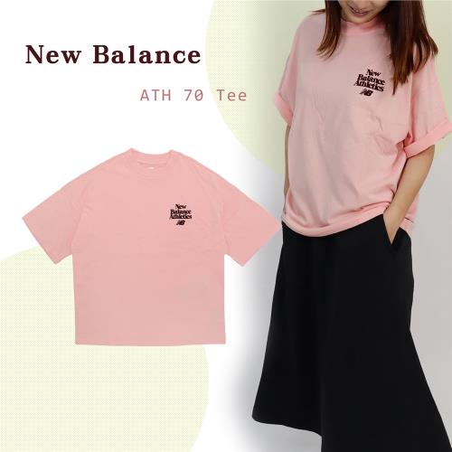 New Balance 短袖上衣 ATH 70 Tee 女款 桃粉色 休閒 短T 寬鬆 基本款 NB AWT23553PIE|短袖|ETMall東森購物網