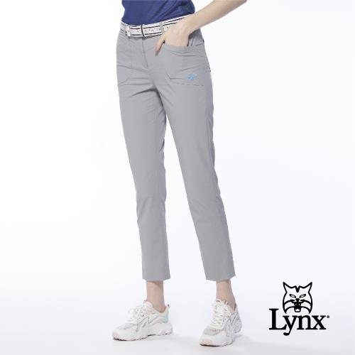 【Lynx Golf】女款吸濕排汗環保透氣易溶紗後袋格紋布窄管九分褲(二色)|5～9分褲|ETMall東森購物網