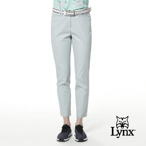 【Lynx Golf】女款日本進口布料高透濕防潑水配色造型前袋設計窄管九分褲(二色)|5～9分褲|ETMall東森購物網