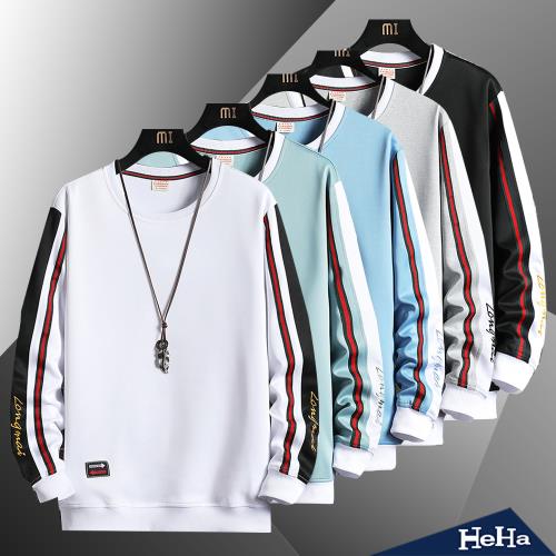 【HeHa】織帶圓領大學T 五色|長袖T恤|ETMall東森購物網