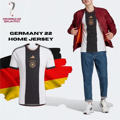 adidas 球衣 Germany 22 Home 白 黑 男款 德國 吸濕 排汗 主場 世足 世界盃 國家隊 HJ9606|短袖 ...