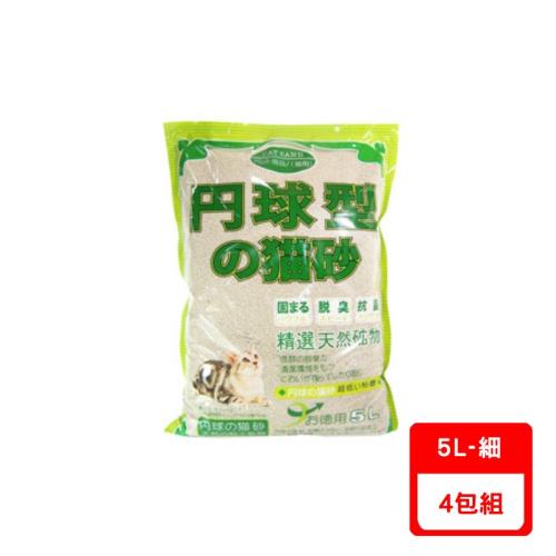 單/丹球球型貓砂-(細)(固まる/脱臭/抗菌) 5L X4包組|礦砂/凝結砂|ETMall東森購物網