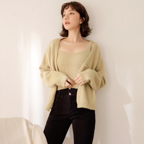 【OB 嚴選】質感針織真兩件套裝 《FA2706》|針織|ETMall東森購物網