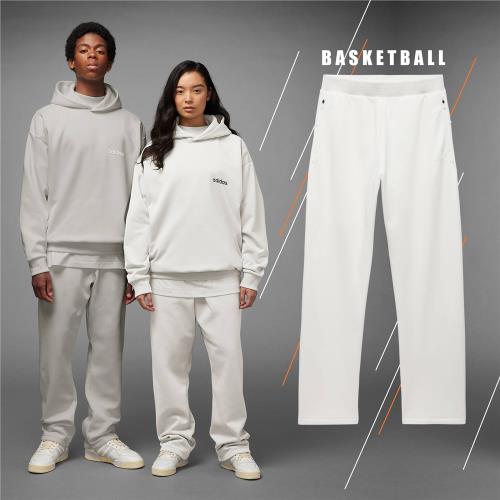 adidas 褲子 Basketball Pants 男款 米白 休閒 長褲 棉褲 寬褲 落地褲 IA3430|長褲|ETMall東森購物網