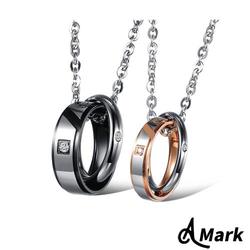 【A MARK】真愛無敵戒環造型316L鈦鋼項鍊 (2款任選) |鋼飾項鍊|ETMall東森購物網