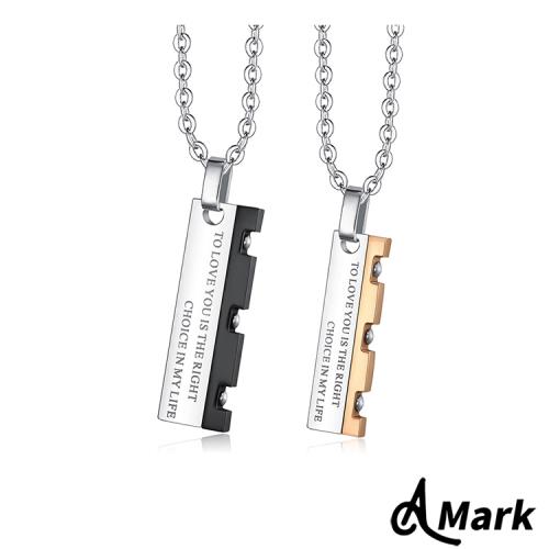 【A MARK】愛上你是我一生中最對的選擇刻字造型316L鈦鋼項鍊 (2款任選) |鋼飾項鍊|ETMall東森購物網