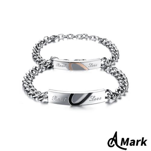 【A MARK】真愛永恒心型美鑽316L鈦鋼手鍊 (2款任選) |鋼飾手鍊/手環|ETMall東森購物網