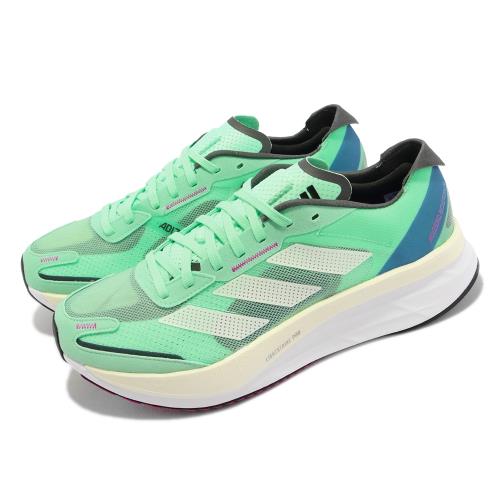 adidas 慢跑鞋 Adizero Boston 11 M 男鞋 綠 藍 白 中長跑 路跑 厚底 運動鞋 愛迪達 GV9064|慢跑鞋 ...