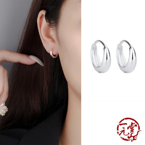 【一元堂】 999千足銀耳圈 純銀耳圈 - 999千足銀系列 - 999千足銀系列光面素銀精工耳圈|925純銀耳環|ETMall東森購物網