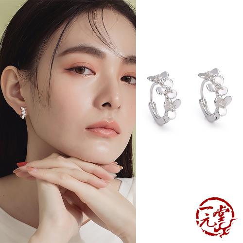 【一元堂】 999千足銀耳扣 純銀耳扣 - 999千足銀系列 - 999千足銀系列俏仙立體小花朵造型耳扣|925純銀耳環|ETMall東森購物網
