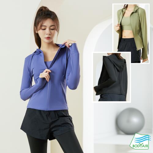 【BODYAIR嚴選】立體修身版透氣網連帽外套(瑜珈.運動.慢跑.透氣.舞蹈.運動外套)|外套|ETMall東森購物網