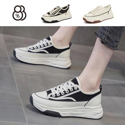 【88%】溶解鞋 跟5cm內增高1cm 側邊橡膠包覆綁帶穿脫帆布鞋面休閒鞋 帆布鞋|帆布鞋|ETMall東森購物網