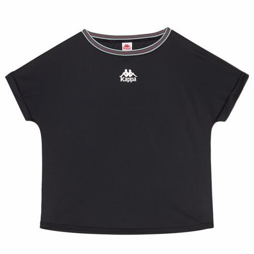KAPPA義大利 吸濕排汗速乾女生短袖圓領衫 黑 371G1ZW005|T恤|ETMall東森購物網