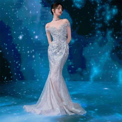 【女神婚紗禮服】 高端魚尾縫珠奢華優雅氣質重手工晚禮服|晚宴/小禮服|ETMall東森購物網