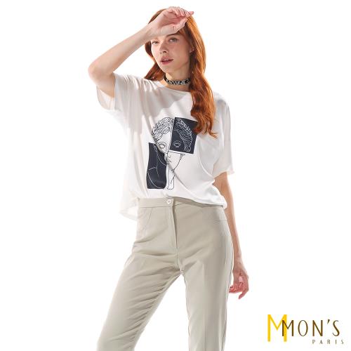 MONS 歐風維納斯印花拼接上衣|會員獨享好康折扣活動|T恤|ETMall東森購物網