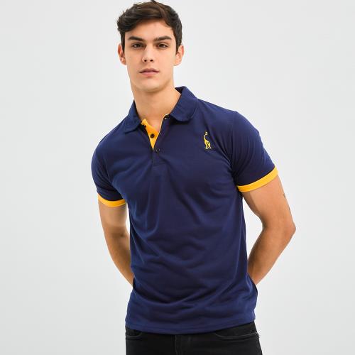 【KISSDIAMOND】紳士電繡撞色修身POLO衫(上衣/吸濕/排汗/4色M-3XL/KDT-9909)|POLO衫|ETMall東森購物網