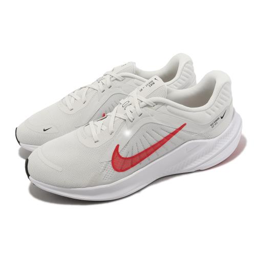 Nike 慢跑鞋 Quest 5 男鞋 米灰 紅 運動鞋 路跑 入門款 DD0204-007|慢跑鞋|ETMall東森購物網