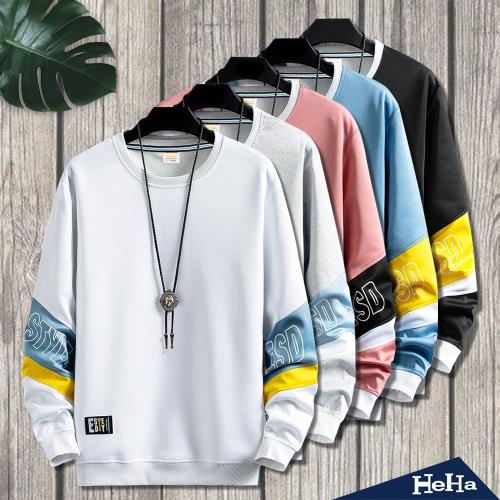 【HeHa】現貨 袖臂配色圓領大學T 五色|上衣|ETMall東森購物網