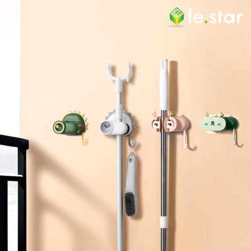 lestar 免打孔萌趣系列多功能拖把架|掃具掛勾|ETMall東森購物網